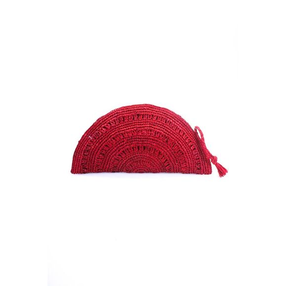 Designer | Bags | Shebobo Raffia Woven Braided Tassel Accessory Top Zip ...